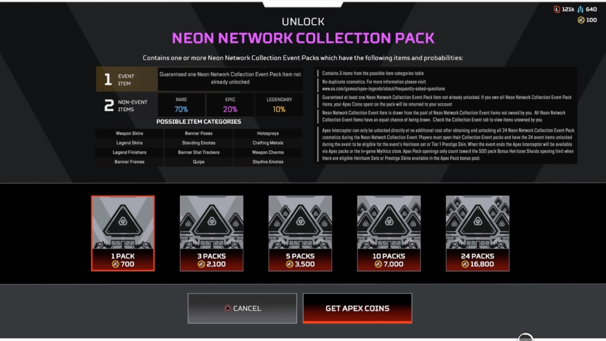 How to Get Neon Network Event Packs in Apex Legends - Twinfinite