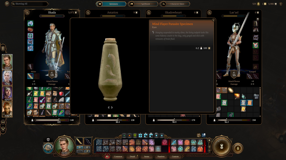 What to Do With Mind Flayer Parasite Specimens in Baldur's Gate 3 (BG3 ...