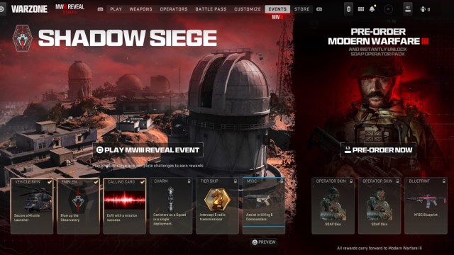 How to Unlock M13C in Warzone Shadow Siege Event (Operation: Rogue Arsenal)