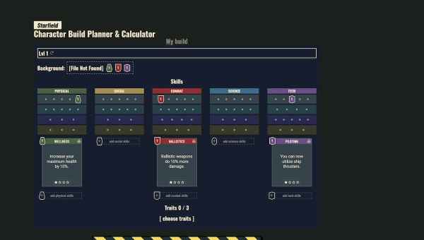 This Starfield Build Planner Lets You Perfect Your Character Before Release Date - Twinfinite