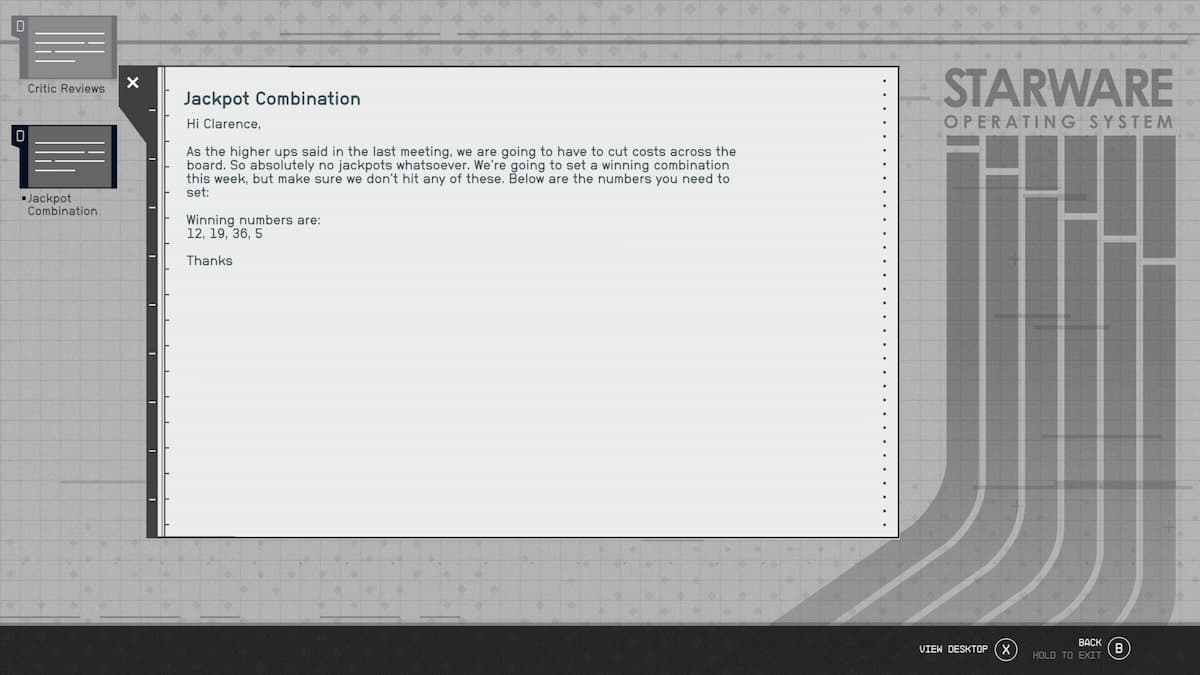 What's the Almagest Jackpot Code in Starfield? Answered - Twinfinite