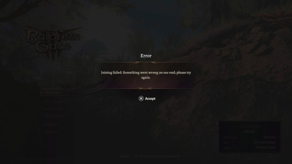 How to Fix Joining Failed Error in Baldur's Gate 3 - Twinfinite