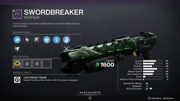 Destiny 2: How To Get The Swordbreaker Shotgun & God Roll Explained ...