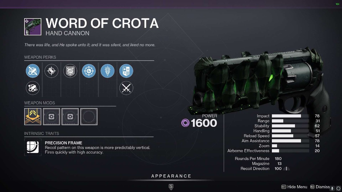 Destiny 2: How To Get The Word Of Crota Hand Cannon & God Roll ...