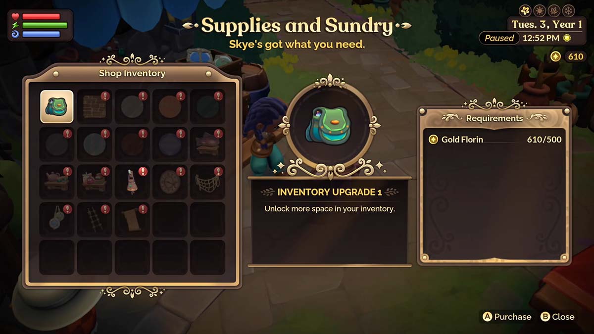 How to Upgrade & Increase Inventory Size in Fae Farm - Twinfinite