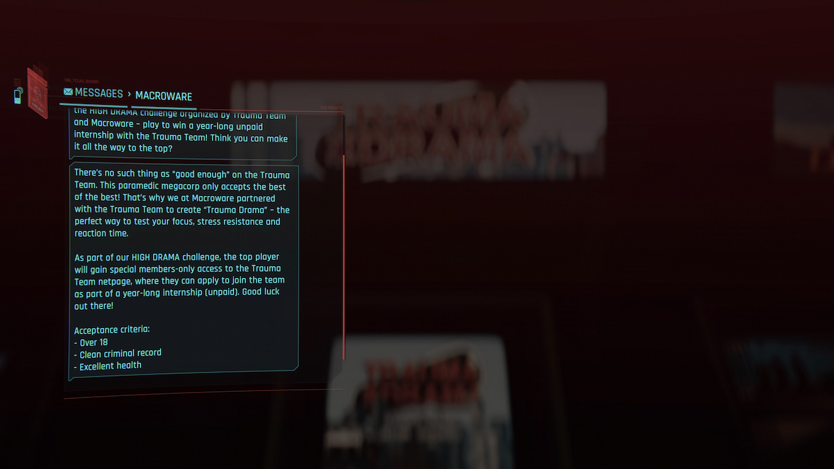 How to Get Trauma Team Uniform and Mini AV in Cyberpunk 2077 - Twinfinite