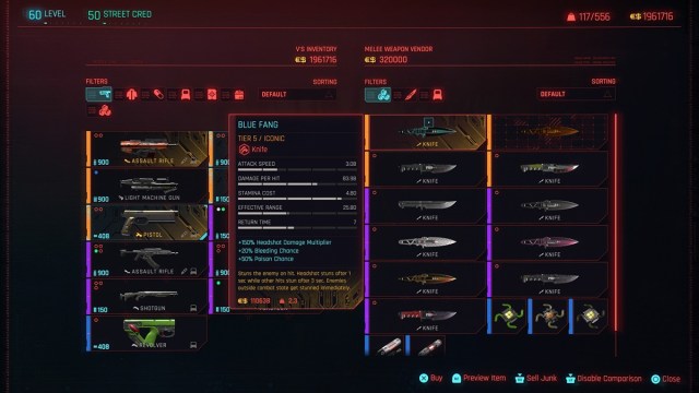 How to Get Blue Fang Knife in Cyberpunk 2077 - Twinfinite