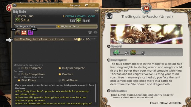 How to Unlock The Singularity Reactor (Unreal) in FFXIV