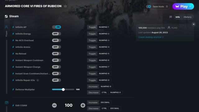 AC6 Trainer - All Armored Core 6 Cheats & Trainers