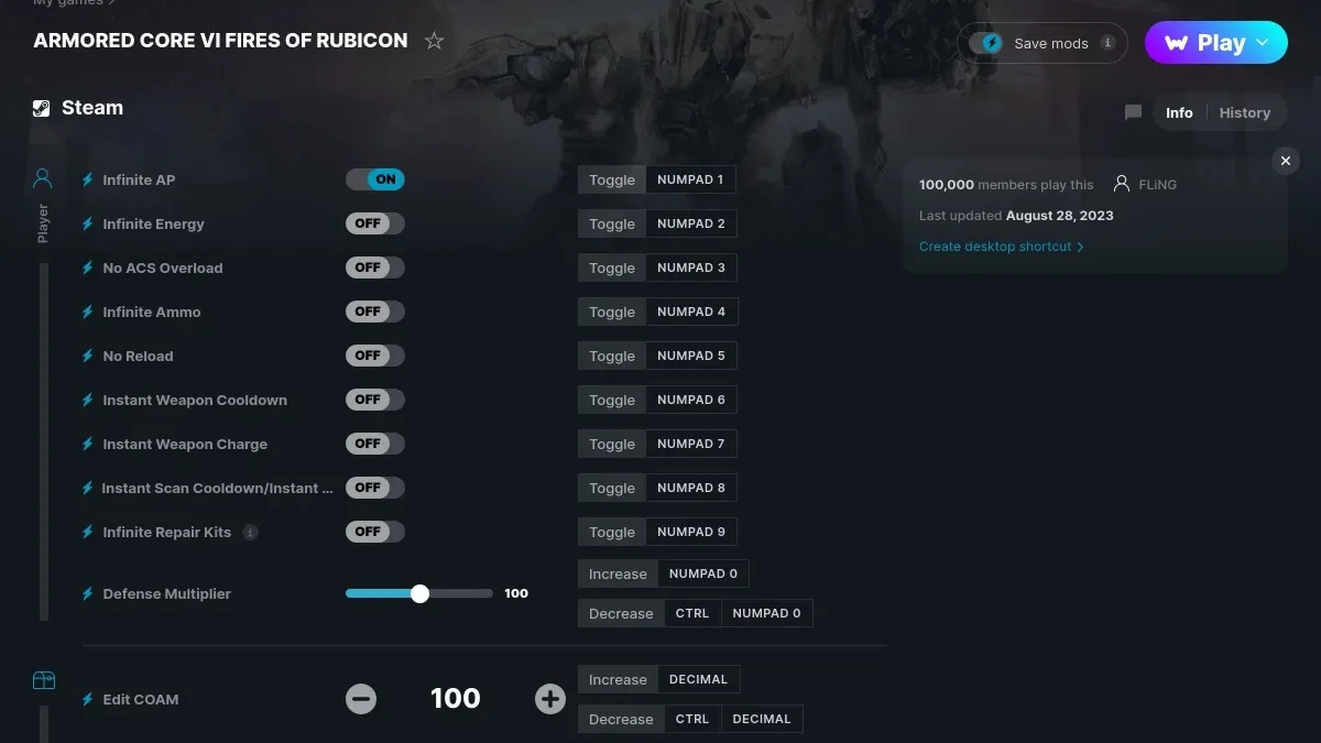 AC6 Trainer - All Armored Core 6 Cheats & Trainers - Twinfinite