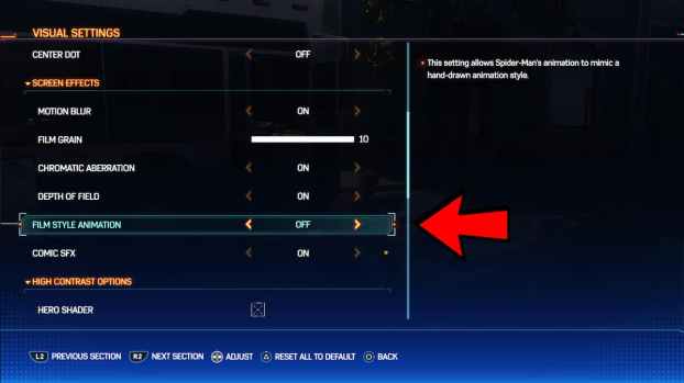 Spider-Man 2 Film Style Animation & Comic SFX Settings Explained: How ...