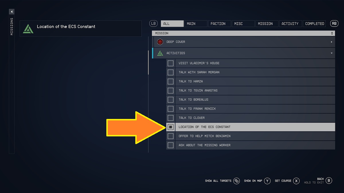 Where Is the ECS Constant in Starfield? Answered - Twinfinite