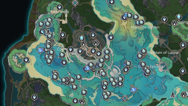 Emplacements des conques de béryl de Genshin Impact - Gamingdeputy France