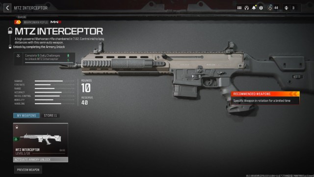 Best Modern Warfare 3 Marksman Rifle Tier List