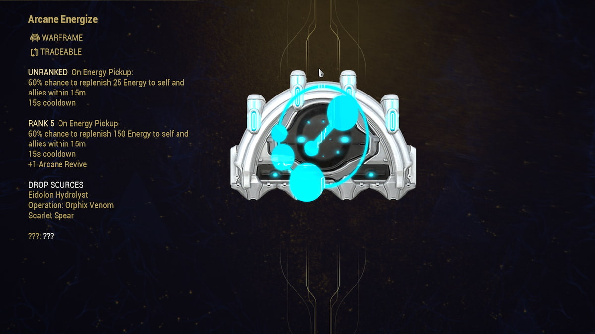 Arcane Energize in Warframe – What Is it & Is it Worth it? - Twinfinite