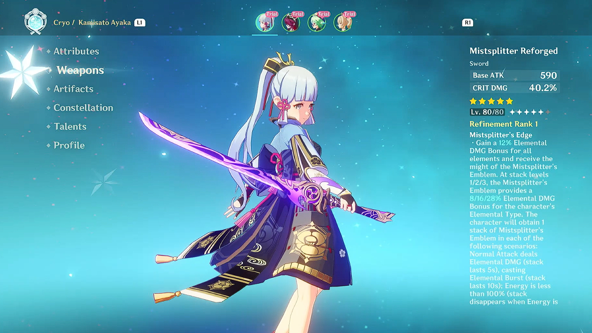 Best Ayaka Build in Genshin Impact - Twinfinite