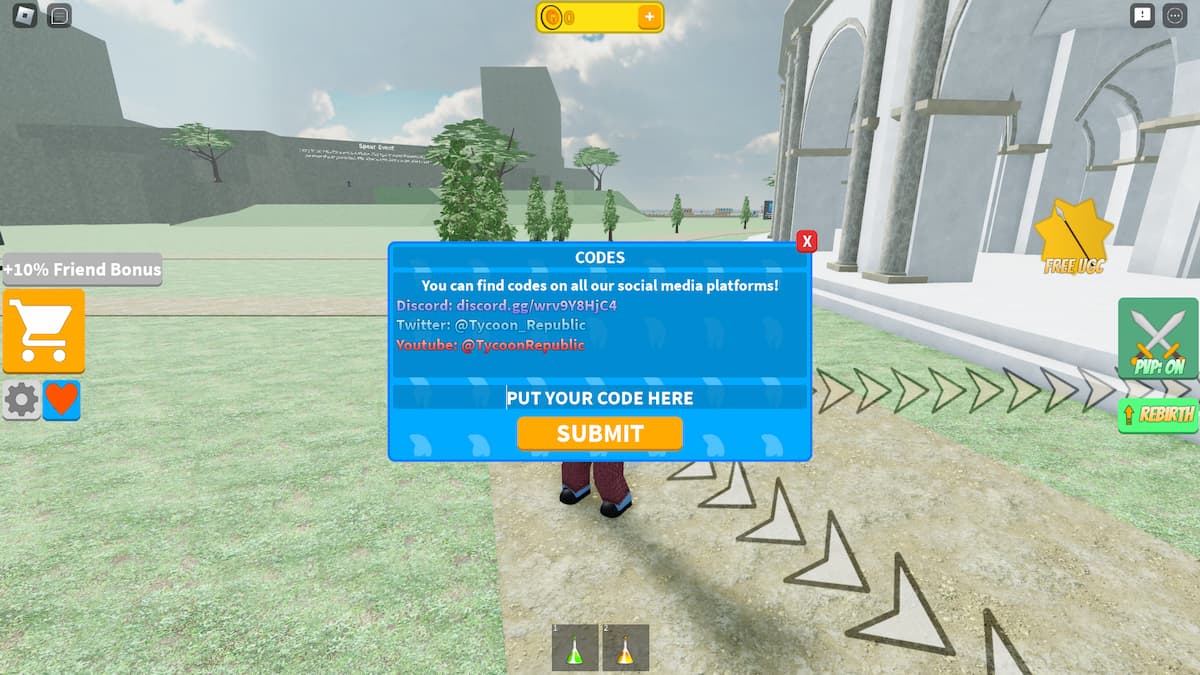 Roblox 2 Player Sparta Tycoon Codes - Twinfinite