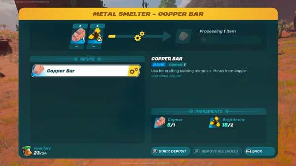 How to Make Copper Bars in LEGO Fortnite - Twinfinite