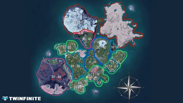 Palworld Area Level Zone Map - Twinfinite