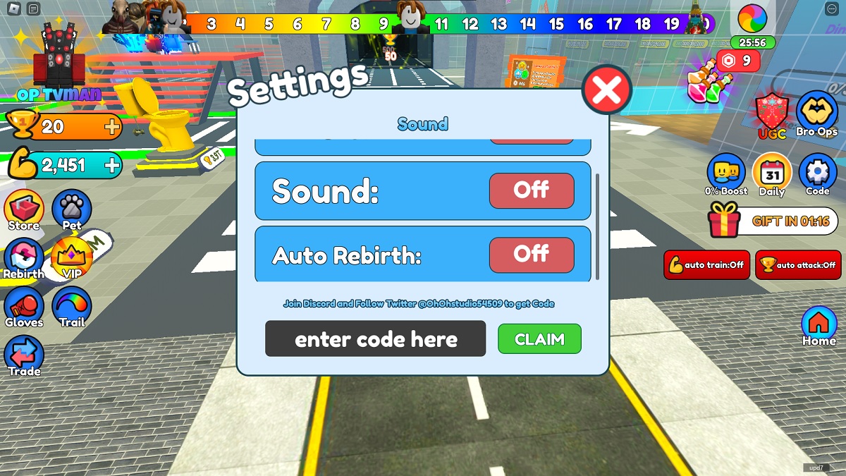 Bro Liberation: Punch Toilet Codes - Twinfinite