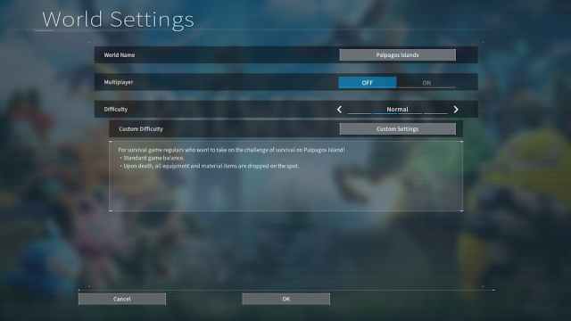 Palworld Difficulty Settings Explained & How to Change