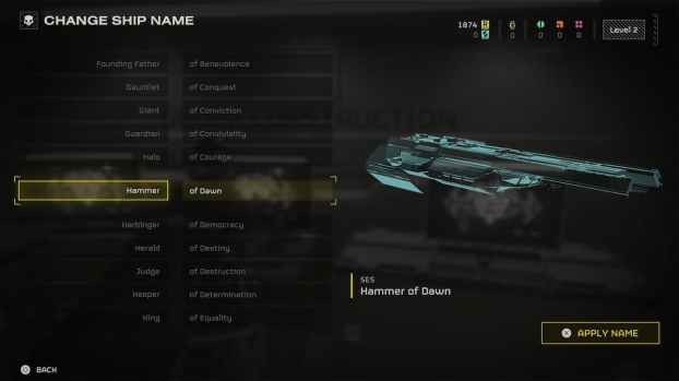 How to Change Ship Name in Helldivers 2 - Twinfinite