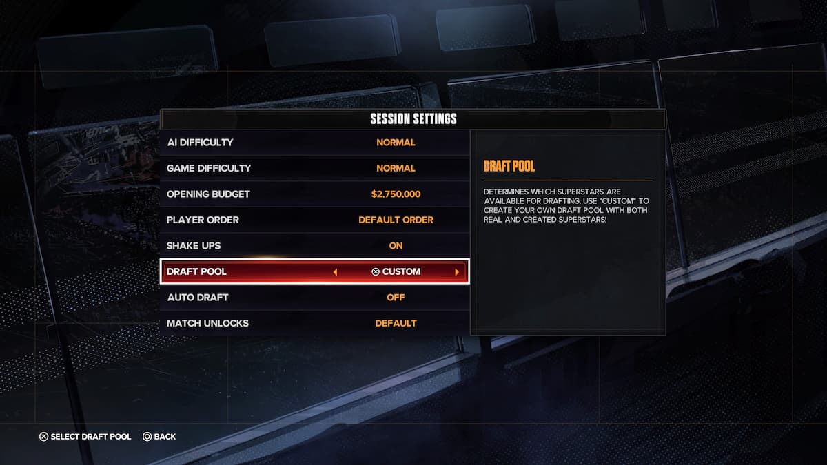 How to Customize Draft Pool in WWE 2K24 MyGM Mode - Twinfinite