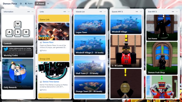 Demon Piece Trello Link (July 2024) - Twinfinite