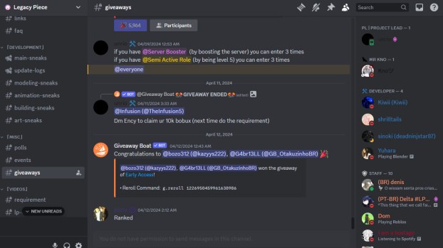 Legacy Piece Discord Link - Twinfinite