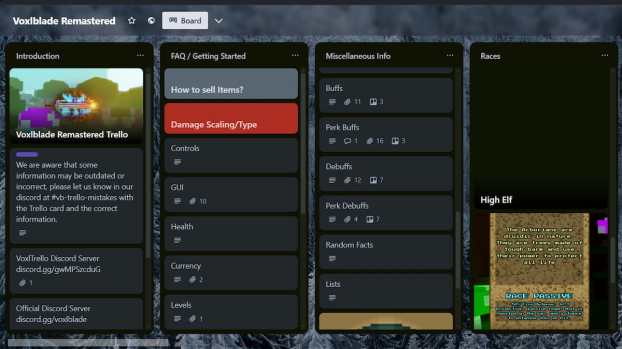 Voxlblade New Remastered Trello Link (2024) - Twinfinite