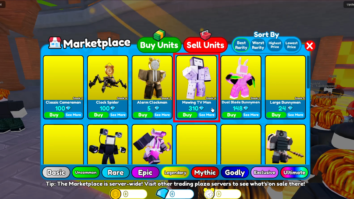 How To Get Mewing TV Man in Toilet Tower Defense - Twinfinite