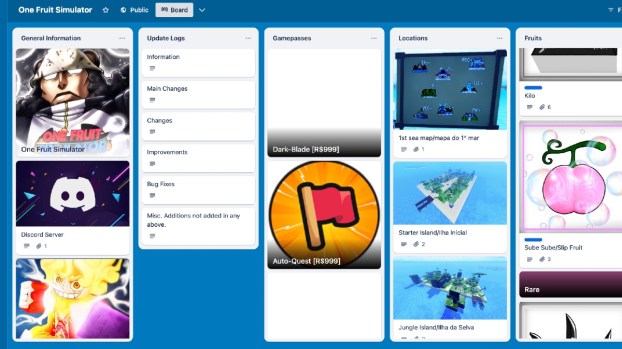One Fruit Simulator Trello Link (August 2024) - Twinfinite