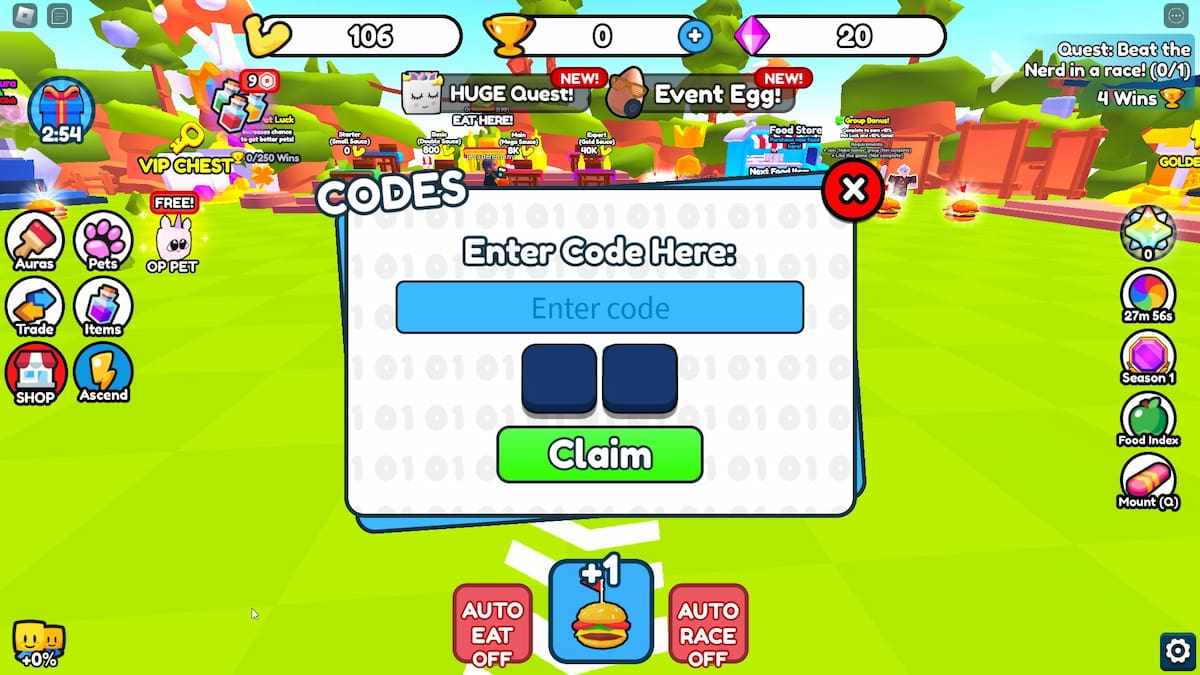 Fat Race Codes - Free Gems & Gear (August 2024) - Twinfinite