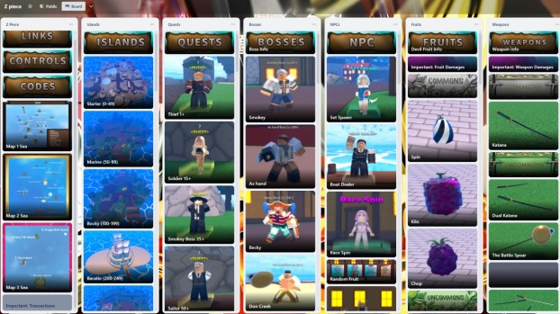 Z Piece Trello Link (July 2024) - Twinfinite