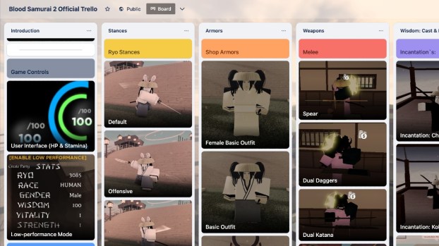 Blood Samurai 2 Trello Link (August 2024) - Twinfinite