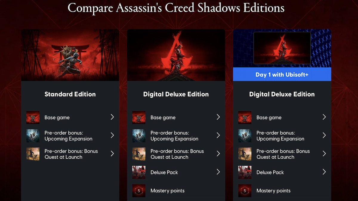 Assassin's Creed Shadows FAQ Guide: Preload Time, Preorder Bonuses, All ...